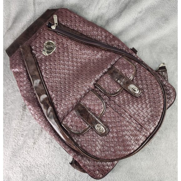 Whak Sak | Bags | Whak Sak Backpack Unisex Brown Tennis Racquet ...